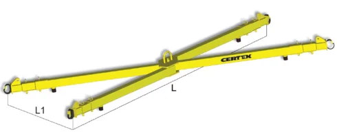 Foldable crossbeam with double pullout | CERTEX Denmark