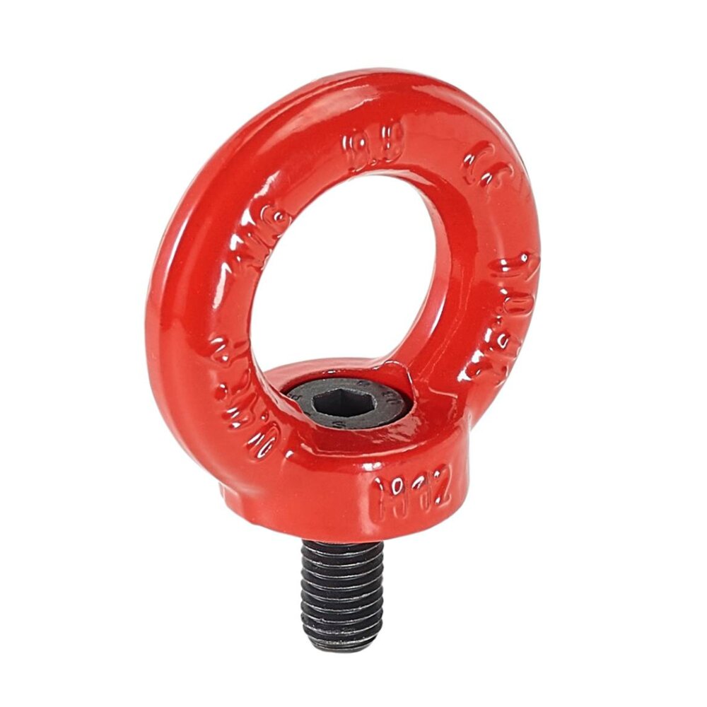 Red painted swivel eye bolt - CERTEX Denmark