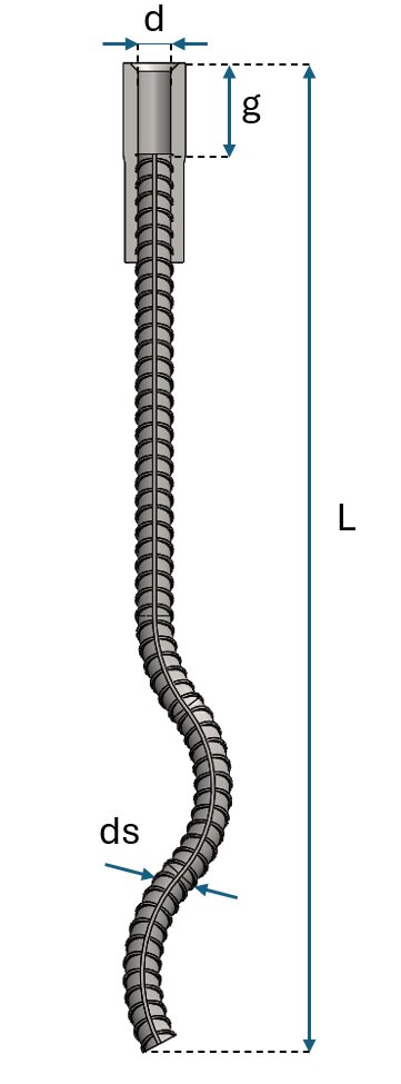 Lifting Socket with long-wavy Tail Bar | CERTEX Denmark