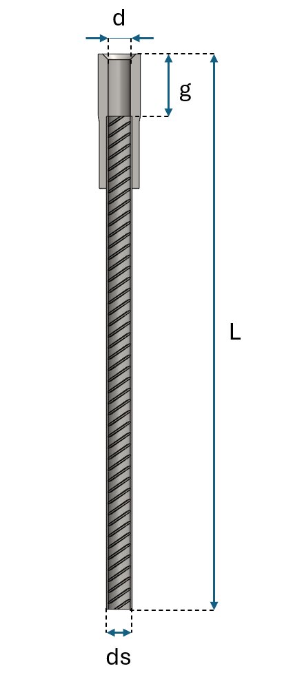 Lifting Socket with straight Bar | CERTEX Denmark