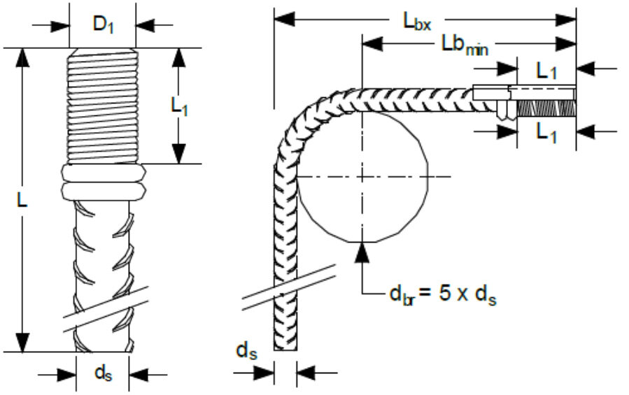Rebar Coupler (male part) with thread | CERTEX Denmark