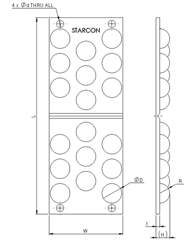 Blød eller ekstra blød Starcon afstandsplade | CERTEX Danmark
