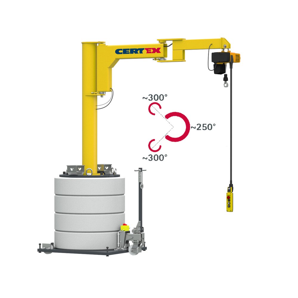 Mobile Jib Crane MOBILUS MOB-BS | CERTEX Denmark