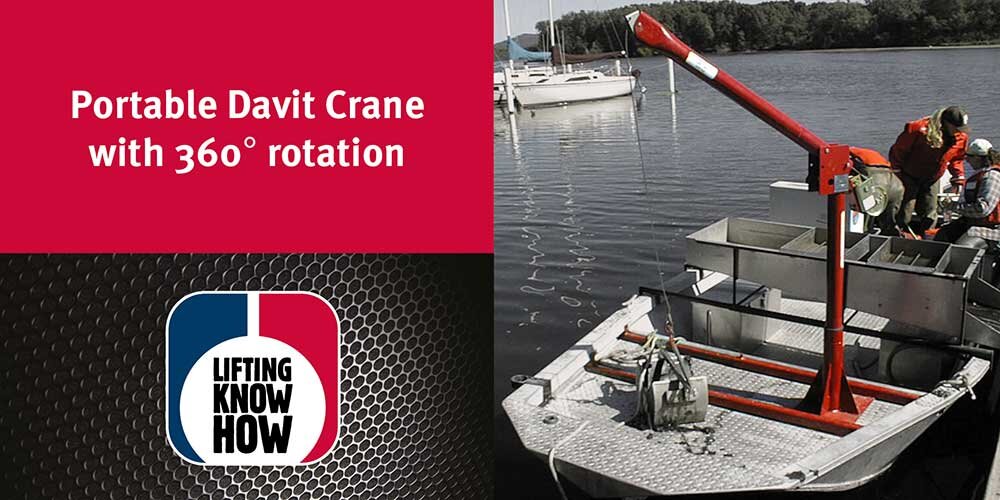 Portabel davit crane for small jobs - CERTEX Denmark